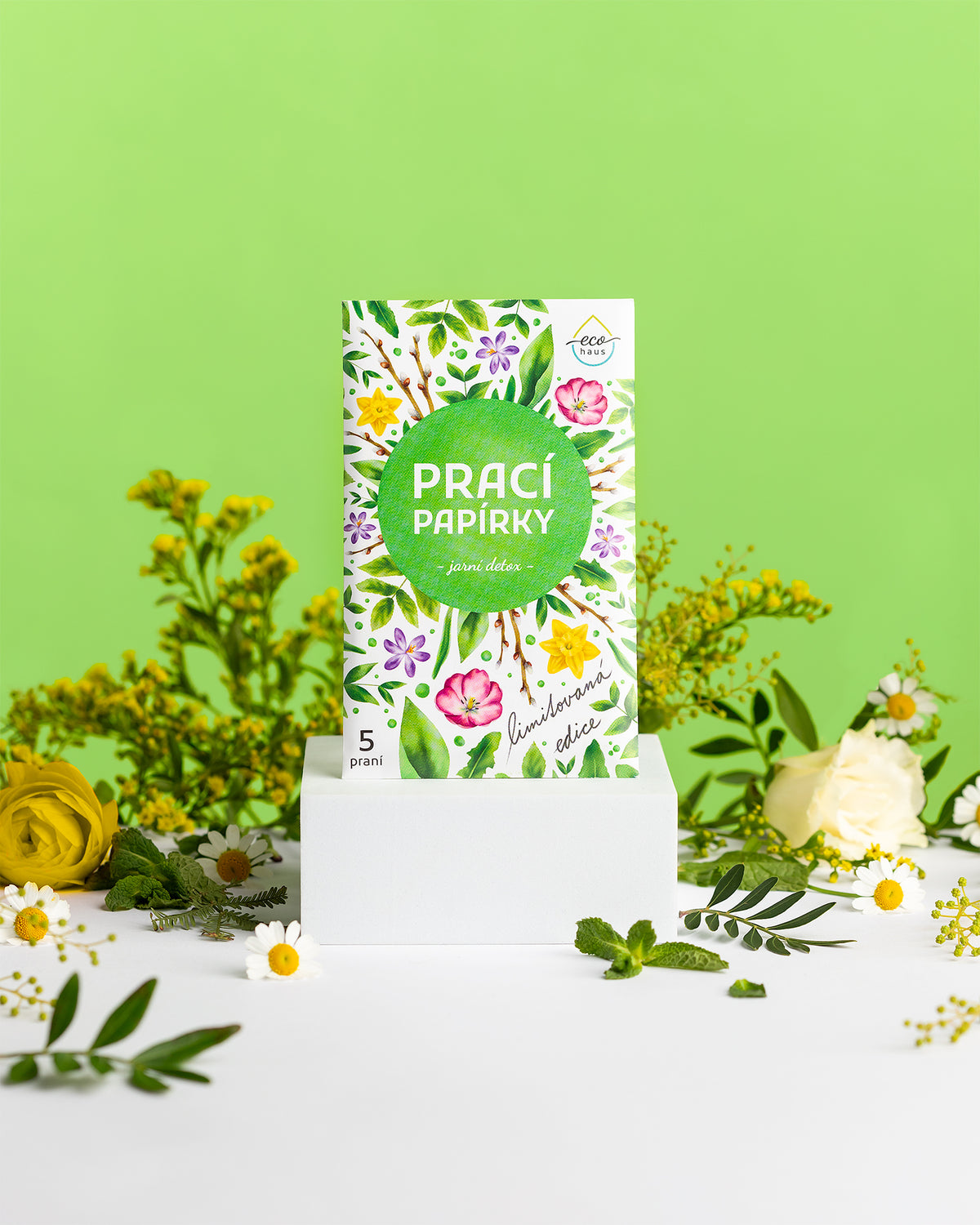 Limitovaná edice: prací papírky EcoHaus 5 praní jarní detox